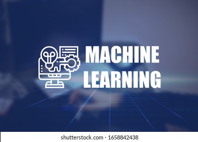 Machine Learning Word Artificial Intelligence Ai Stock Illustration ...