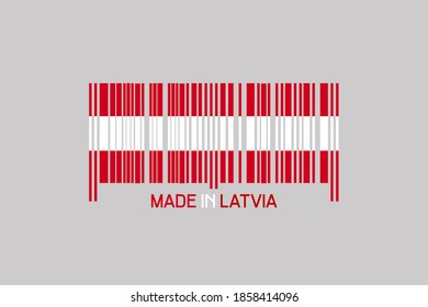 Made Latvia Barcode Form Flag Latvia Stock Illustration 1858414096 ...