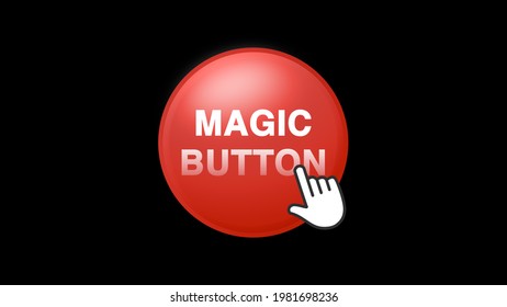 Magic Button Click On Black Background Stock Illustration 1981698236 ...