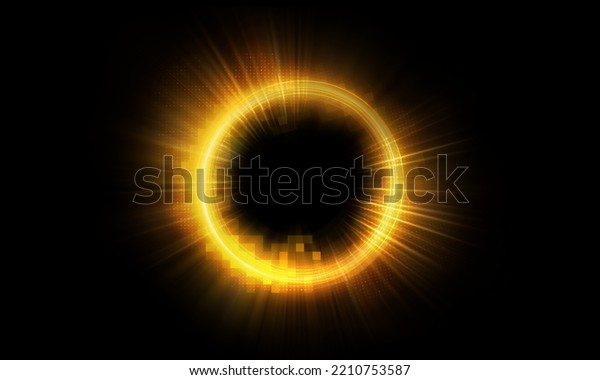 Magic Circle Light Effect Bright Sphere Stock Illustration 2210753587 ...
