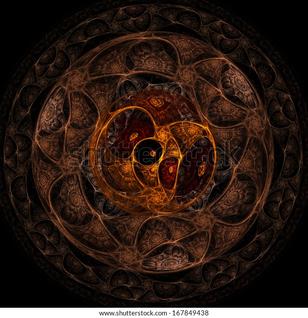 Magic Fireball Pattern On Black Background Stock Illustration 167849438 ...