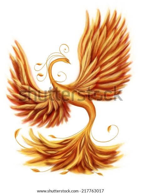 Magic Firebird On White Background Stock Illustration 217763017 ...