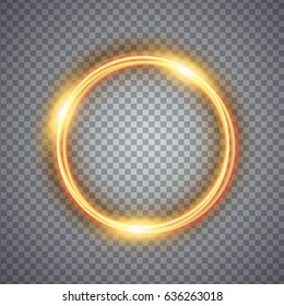 Magic Gold Circle Light Effect Illustration Stock Illustration ...
