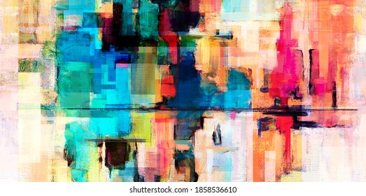 Magic Landscape Reflection Abstract Digital Artwork Stock Illustration ...