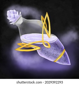 Magic Potion On Black Background Magic Stock Illustration 2029392293 ...