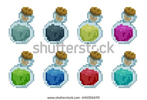 Magic Potions Pixel Art Style Stock Illustration 646006690 Magic Potions Pixel Art Style Stock Illustration 646006690
