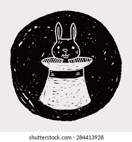 Magic Rabbit Doodle Drawing Stock Vector (Royalty Free) 285567407