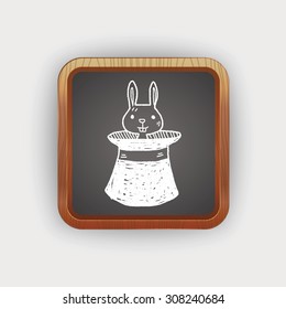 Magic Rabbit Doodle Drawing Stock Illustration 308240684 | Shutterstock
