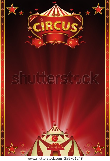 Magic Red Circus Beautiful Circus Background Stock Illustration ...