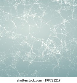 Magic Silver Abstract Background Connecting Dots Stock Illustration ...
