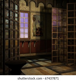 Magic Window Fantasy Setting 3d Rendering 스톡 일러스트 67437871 | Shutterstock