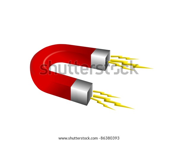 Magnet Pulling Energy Stock Illustration 86380393 | Shutterstock