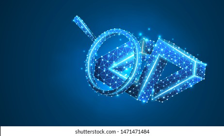 Magnifying Glass Analysis Html Code Bracket Stock Vector (Royalty Free) 1471471493 | Shutterstock