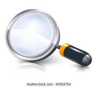 Magnifying Glass Illustration Vector On White Stock Vector (Royalty ...