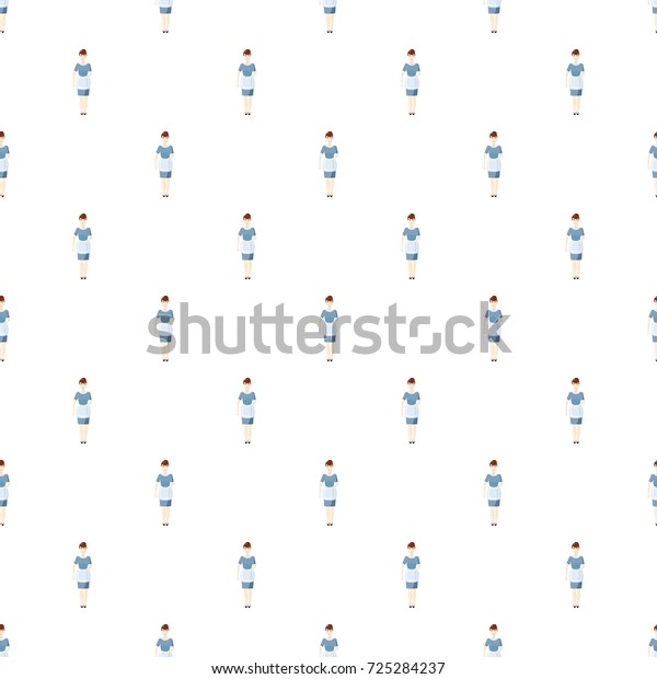Maid Pattern Seamless Repeat Cartoon Style Stock Illustration 725284237 ...
