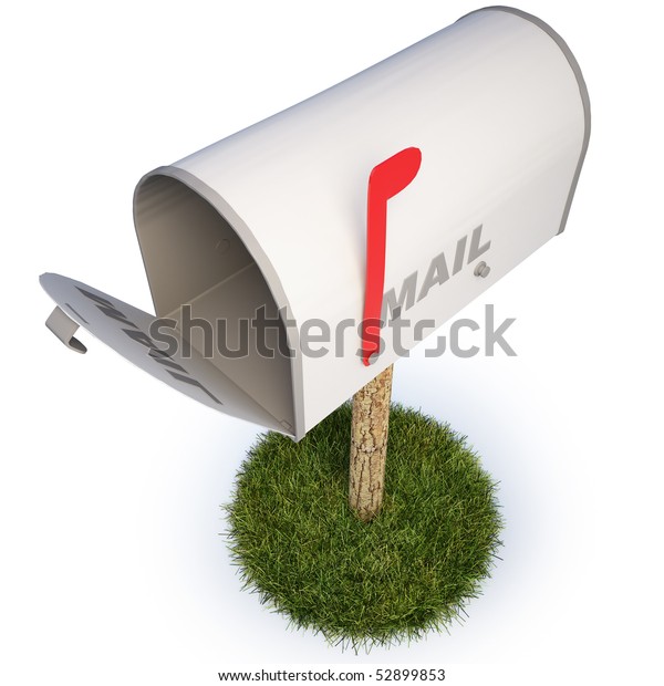 Mailbox Raised Flag Clipping Path Stock Illustration 52899853 ...