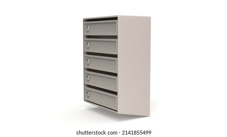 Mailbox Render On White Background 3d Stock Illustration 2141855499 ...