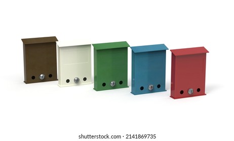 Mailbox Render On White Background 3d Stock Illustration 2141869735 ...