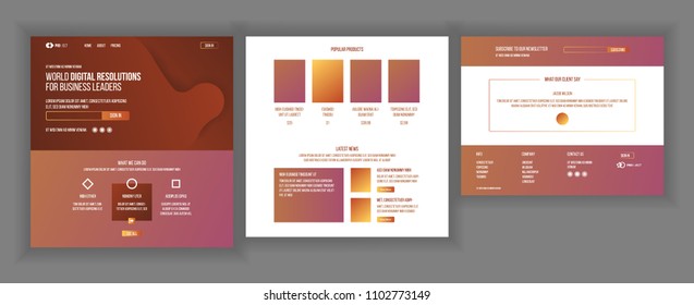 Main Web Page Design Website Business Stock Illustration 1102773149 ...
