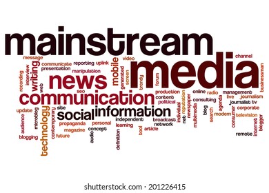 Mainstream Media Concept Word Cloud Background Stock Illustration ...