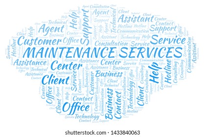Maintenance Services Word Cloud Wordcloud Made Stock Illustration ...