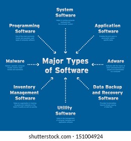 Major Types Software Diagram Vector Version Stock Illustration ...