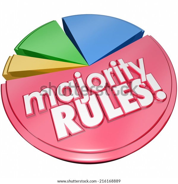 Majority Rules Words 3d Letters On Stock Illustration 216168889 ...