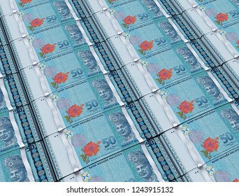 Malaysian Ringgit Bills Stacks Background 3d Stock Illustration ...