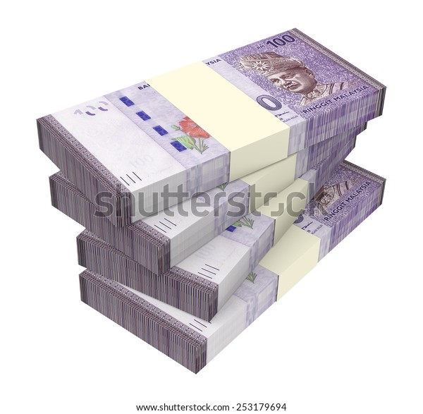 Malaysian Ringgit Isolated On White Background Stock Illustration ...