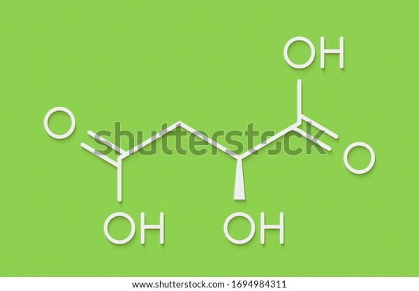Malic Acid Fruit Acid Molecule Present Stock Illustration 1694984311 ...