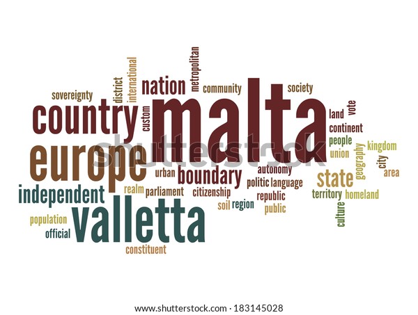 Malta Word Cloud Stock Illustration 183145028 | Shutterstock