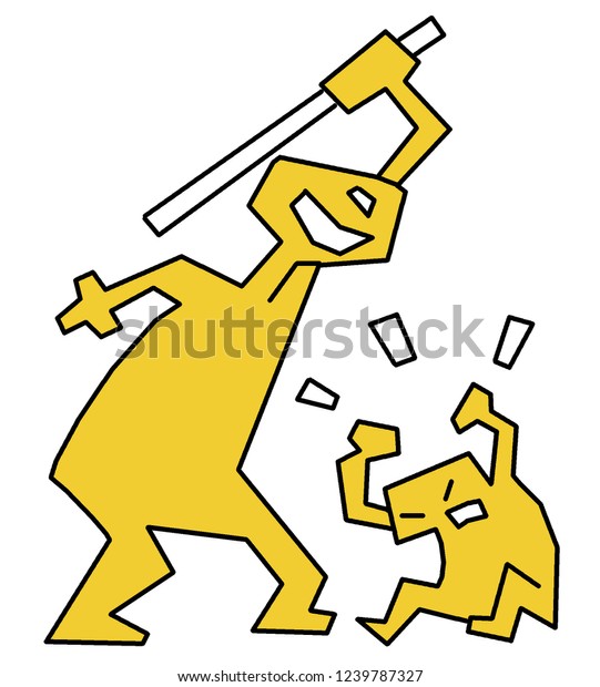 Man Beating Child Stock Illustration 1239787327 | Shutterstock