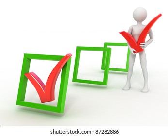 Man Check Mark Stock Illustration 87282886 | Shutterstock
