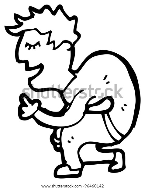 Man Crouching Cartoon Stock Illustration 96460142 | Shutterstock
