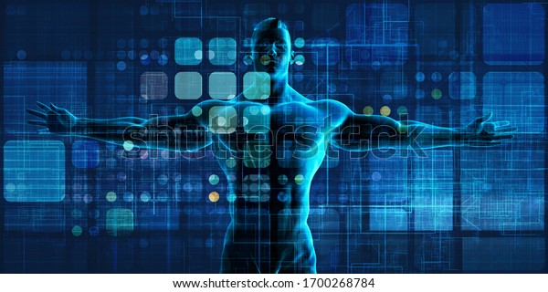 Man Embracing Technology Being Empowered By Stock Illustration ...