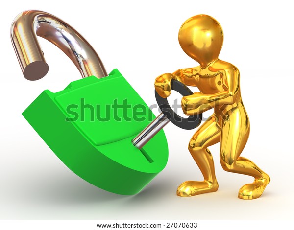 Man Lock 3d Stock Illustration 27070633 | Shutterstock