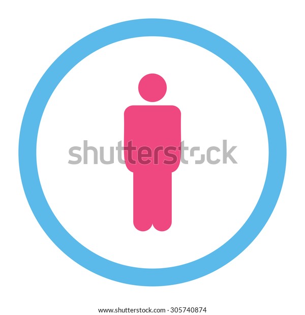 Man Raster Icon This Rounded Flat Stock Illustration 305740874 ...