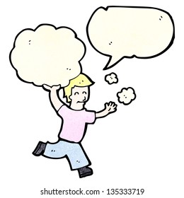 Man Running Cloud Cartoon Stock Illustration 135333719 | Shutterstock