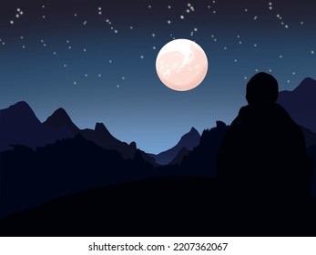 4,340 Man sitting on moon Images, Stock Photos & Vectors | Shutterstock