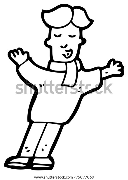 Man Standing Wind Cartoon Stock Illustration 95897869 | Shutterstock