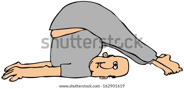 Man Stretching Stock Illustration 162901619