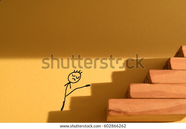 Man Trying Take Two Steps Time Stock Illustration 602866262 | Shutterstock