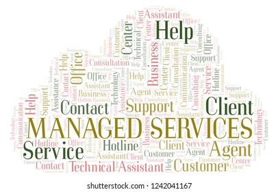 Managed Services Word Cloud Stock Illustration 1242041167 | Shutterstock