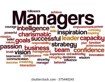 Managers Word Cloud Concept On White Stock Illustration 375440245 ...