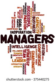 Managers Word Cloud Concept On White Stock Illustration 375440275 ...