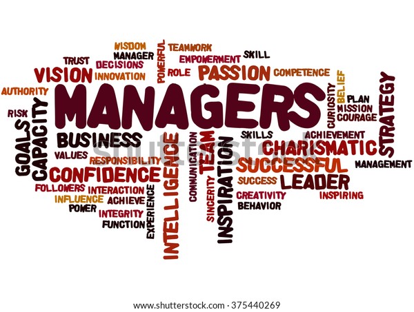 Managers Word Cloud Concept On White Stock Illustration 375440269 ...