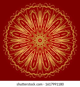 Colorful Mandala Flower Illustration Vector Stock Vector (Royalty Free ...