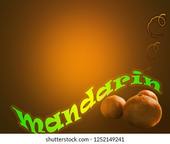 Mandarin Background Work Mandarin Lettering On Stock Illustration ...