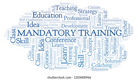 Mandatory Training Word Cloud Stock Illustration 1203400966 | Shutterstock