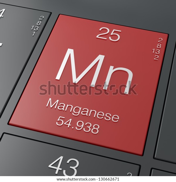 Manganese Element Periodic Table Stock Illustration 130662671